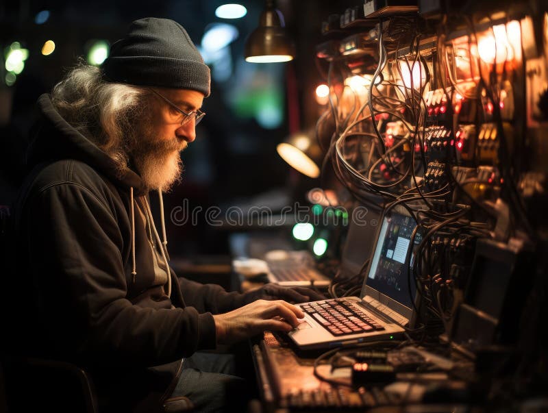 Efficient Multitasker Using Multiple Devices Stock Illustration ...