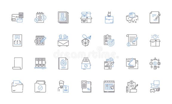 Efficient Operations Line Icons Collection. Streamlining, Optimization ...