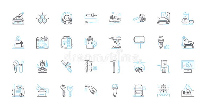 Efficient Planning Linear Icons Set. Productivity, Optimization ...