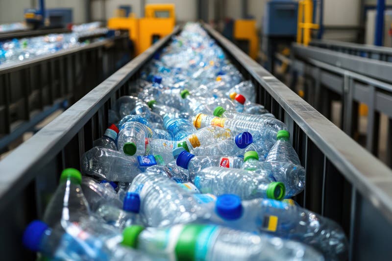 Efficient Plastic Recycling Operation at Facility Stock Photo - Image ...