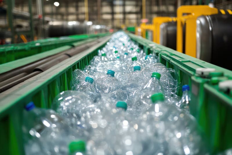 Efficient Plastic Recycling Operation at Facility Stock Photo - Image ...