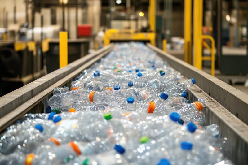 Efficient Plastic Recycling Operation at Facility Stock Photo - Image ...