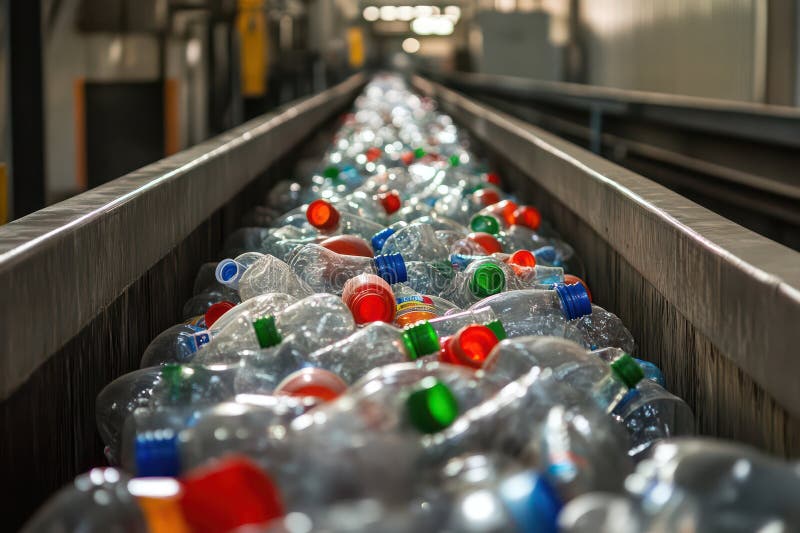 Efficient Plastic Recycling Operation at Facility Stock Image - Image ...