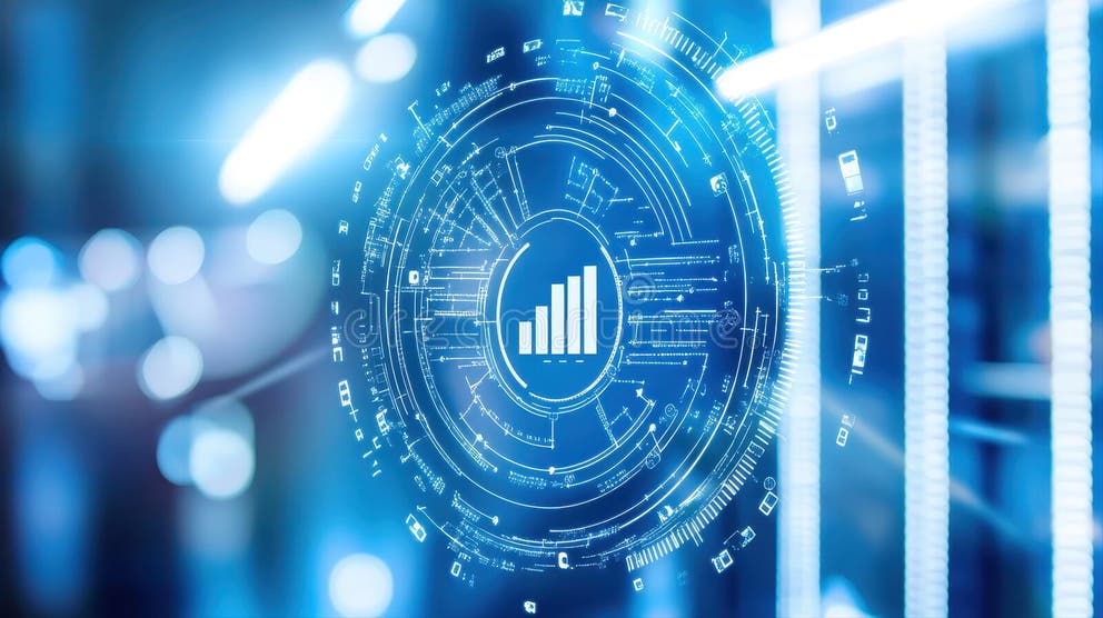 An Efficient Process Improvement Concept Showcased by a Glowing Blue ...