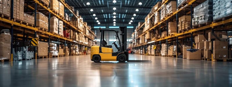 Efficient Product Distribution Retail Warehouse with Goods, Pallets ...