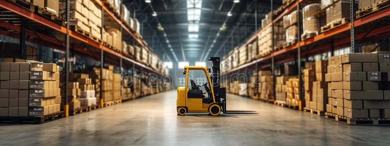 Efficient Product Distribution Retail Warehouse with Goods, Pallets ...