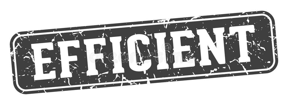 Efficient Rectangular Sign. Efficient Stamp Stock Vector - Illustration ...