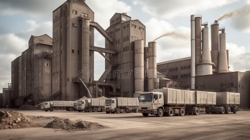 Efficient Recycling Plant with Heavy-Duty Trucks Unloading Waste ...