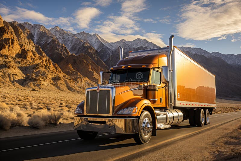 Efficient and Reliable American Style Truck on Freeway Transporting ...