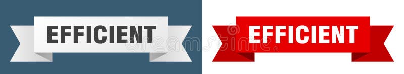 Efficient Ribbon. Efficient Isolated Paper Sign. Banner Stock Vector ...