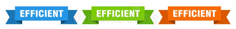 Efficient Ribbon. Efficient Isolated Paper Sign. Banner Stock Vector ...