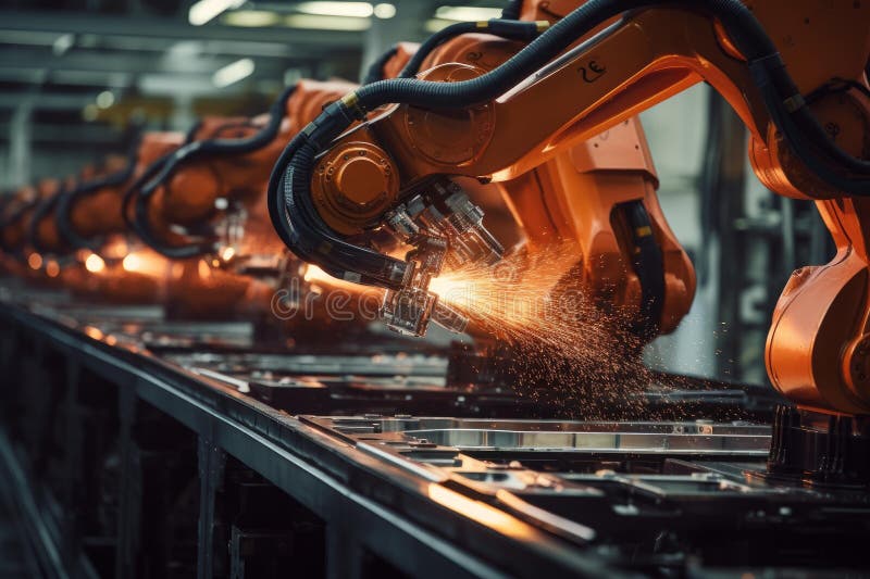 Efficient Robotic Arm Production. Generate Ai Stock Image - Image of ...