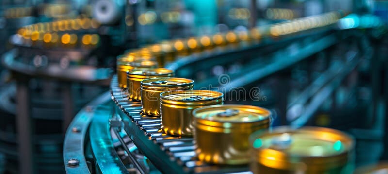 Efficient Seafood Processing Freshly Processed Fish Glide on Conveyor ...