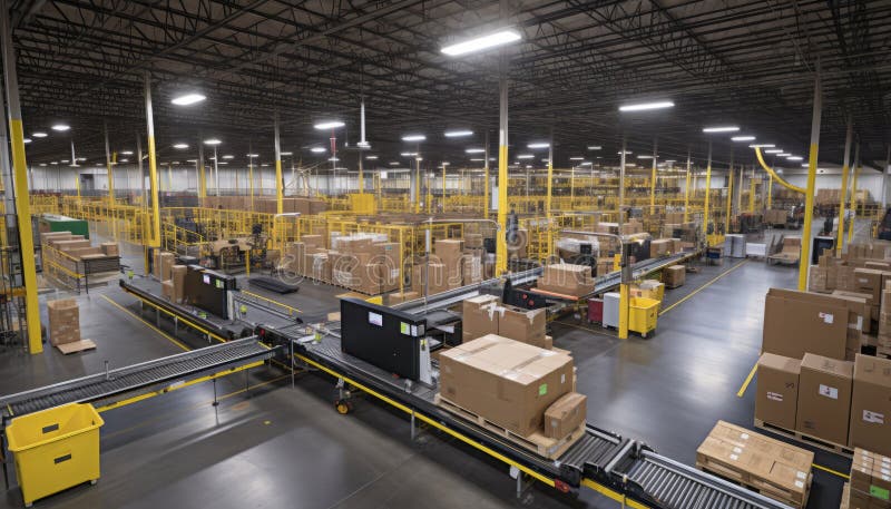 Efficient and Seamless Flow of Cardboard Box Packages in a Vibrant ...