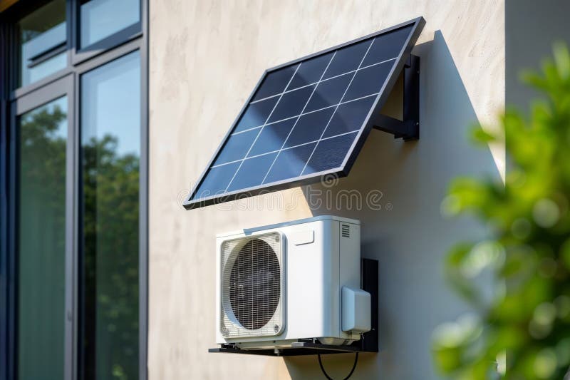 Efficient Energy: Solar Panels for Modern Cooling Systems, Generative ...