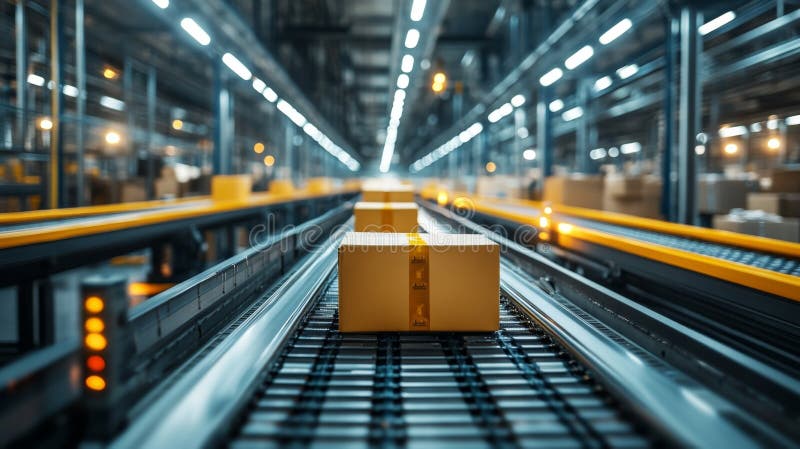 Efficient Sorting Process in a Modern Warehouse with Packages Moving ...