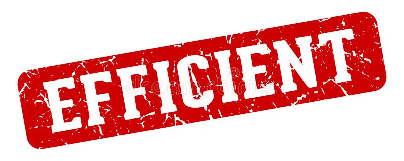 Efficient Rectangular Sign. Efficient Stamp Stock Vector - Illustration ...