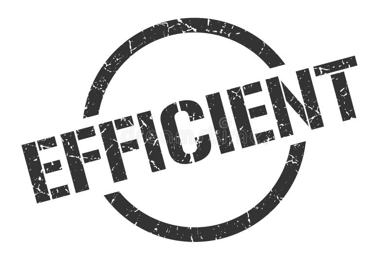 Efficient stamp stock vector. Illustration of round - 136960427