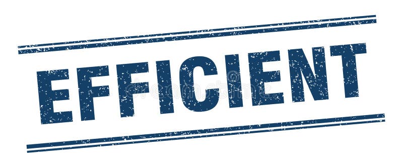 Efficient Stamp. Efficient Square Grunge Sign Stock Vector ...