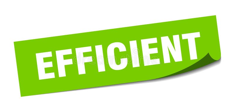 Efficient sticker. stock vector. Illustration of sticker - 158772682