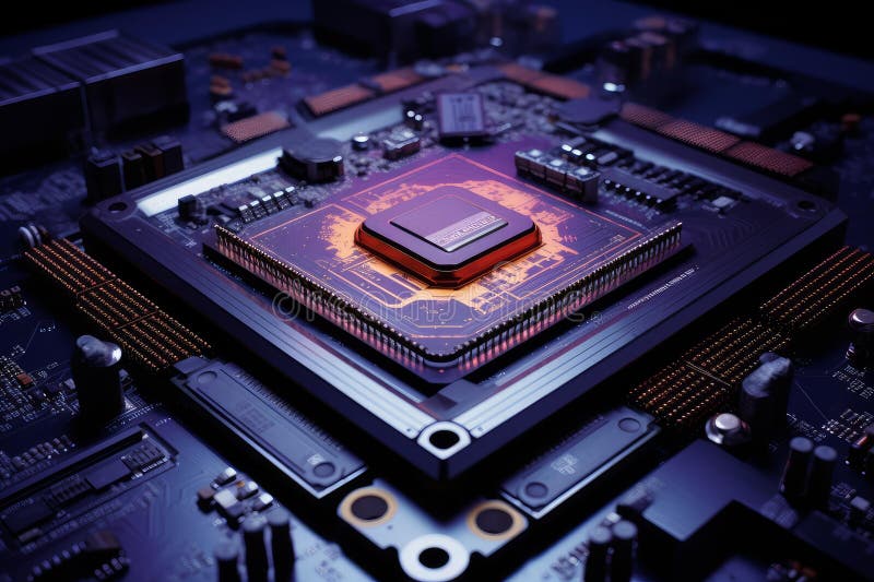 Efficient System Network Processor. Generate Ai Stock Image - Image of ...