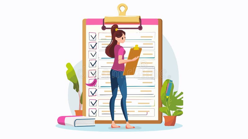 Efficient Task and Time Management with daily To-Do List Concept Stock ...