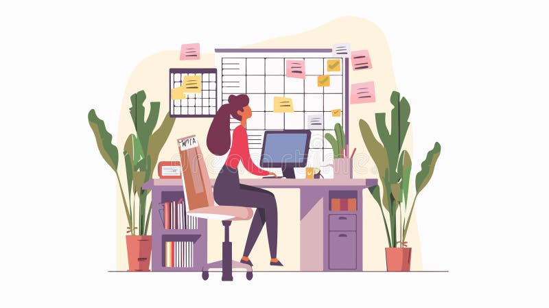 Efficient Task and Time Management with daily To-do List Stock Vector - Illustration of deadline ...