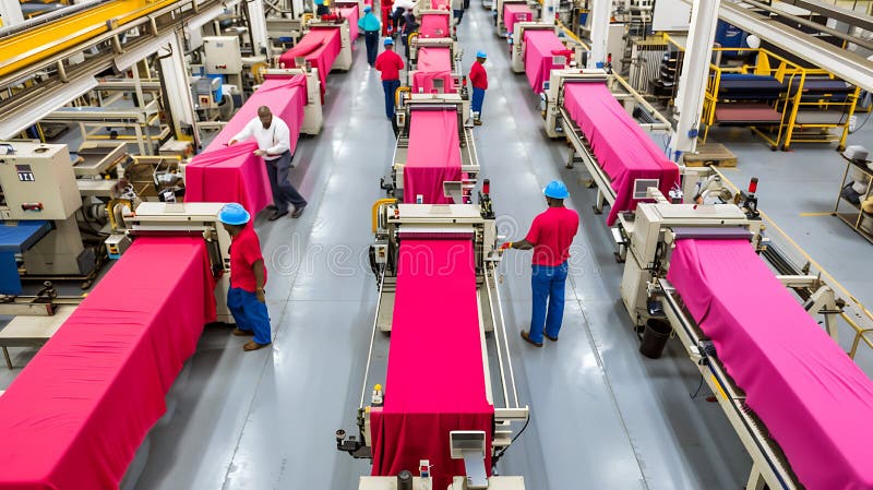 Efficient Textile Production in a Modern Manufacturing Facility Stock ...
