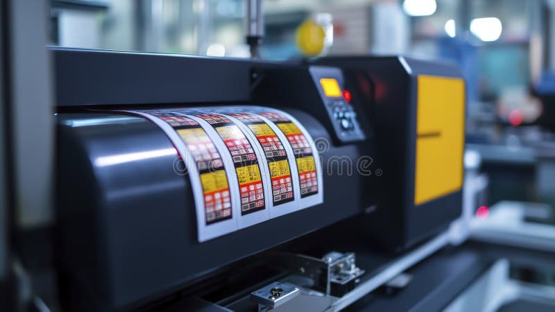 Efficient Thermal Label Printer in Action Modern Office Environment ...