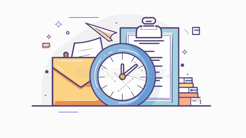 Efficient Time Management Document Concept with Clock Symbol Vector ...