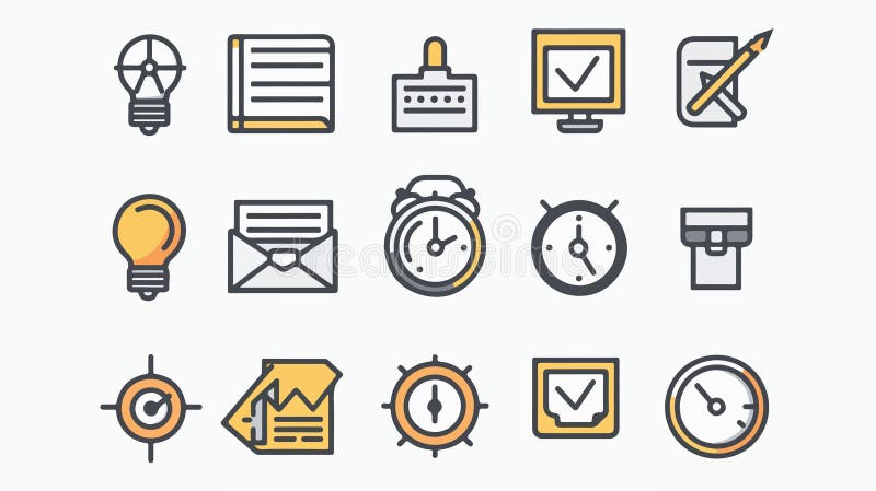 Efficient Time Management Icon for Assessment Concepts Stock Vector ...