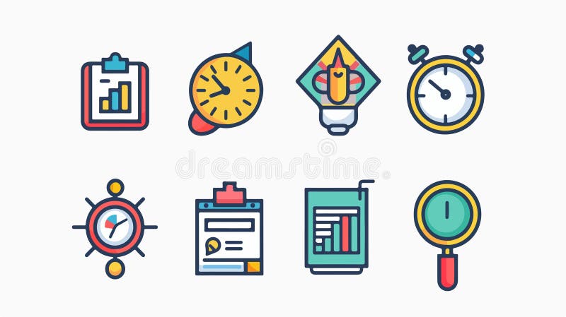 Icon Emphasizing Time Management Techniques Stock Illustrations – 9 ...