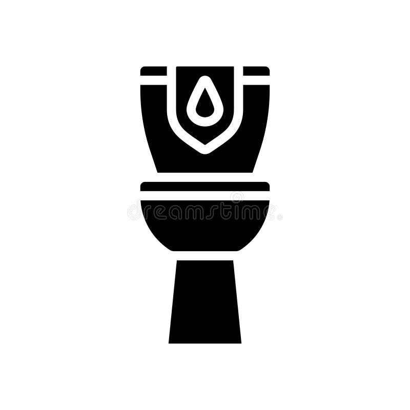 Efficient Toilet Water Saving Glyph Icon Vector Illustration Stock ...