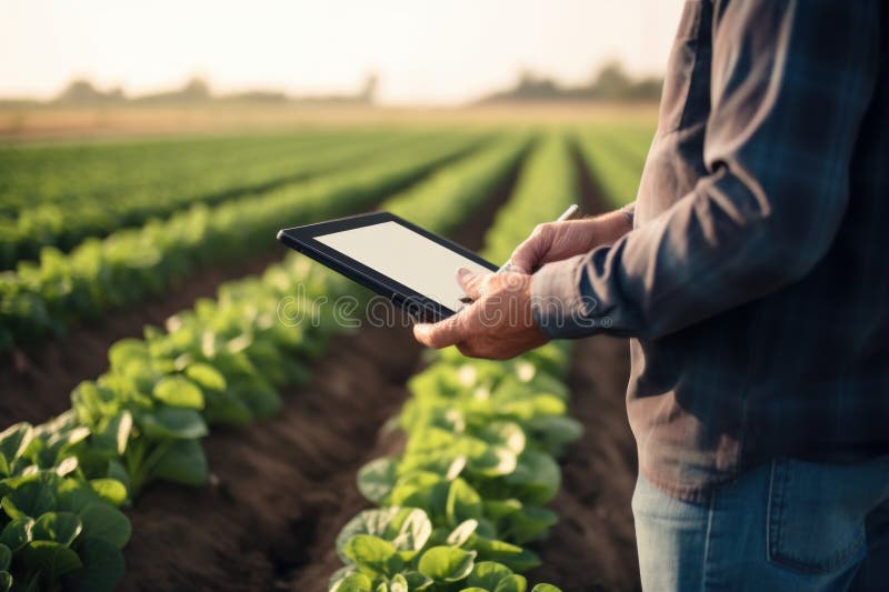 Using Tablet Digital Agriculture Field Generate Ai Stock Photos - Free ...