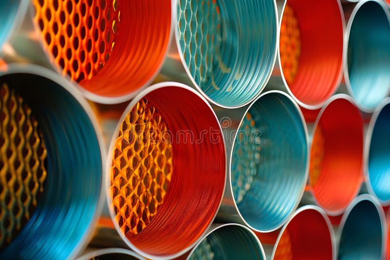 Efficient Vibrant Color Effects in Tube Shape Design Showcasing Dynamic ...