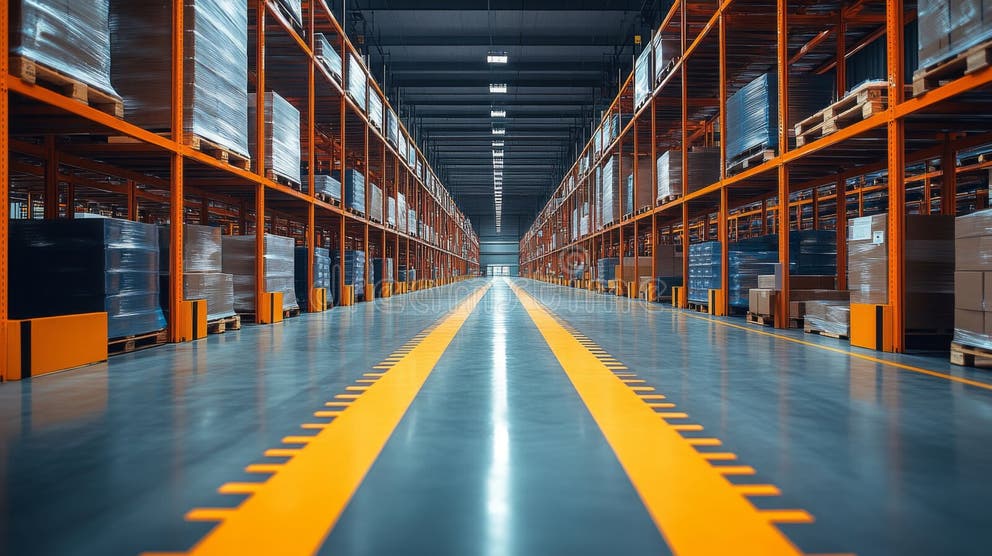 Efficient Warehouse Interior Showcasing Organized Storage and ...