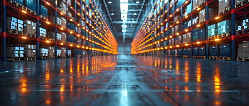 Efficient Warehouse: Lean Inventory, Swift Fulfillment. Concept ...