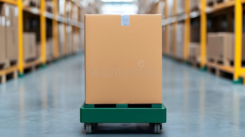 Efficient Warehouse Management: a Close-Up on a Delivery Box Ready for ...