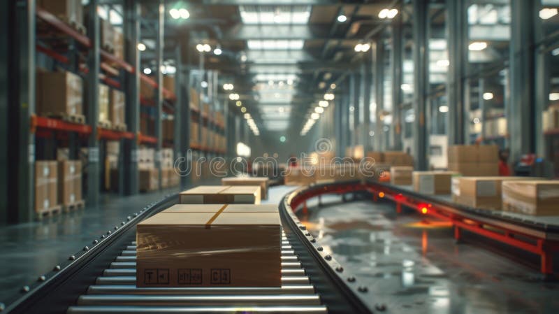 Efficient Warehouse Operations with Automated Conveyor Belt and Digital ...