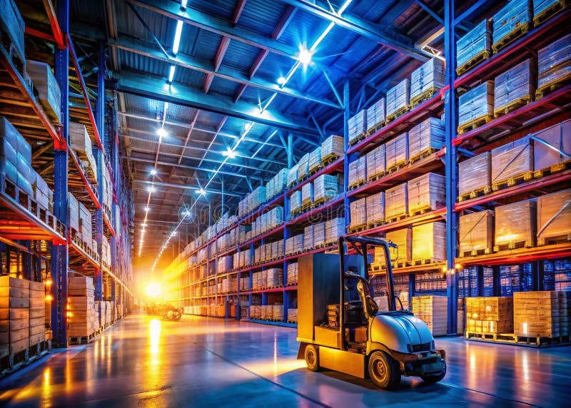 Efficient Warehouse Operations Night Shift Forklift Operator Optimizes ...