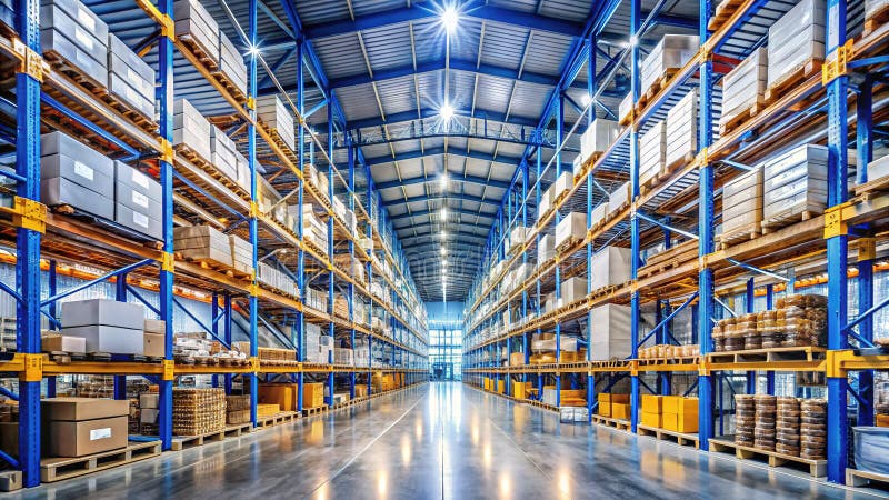 Efficient Warehouse Storage Solutions Organized Shelves Pallets and ...