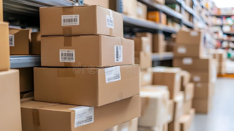 Warehouse Inventory Management Stock Illustration - Illustration of ...