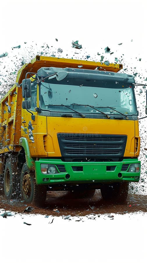 Efficient Waste Removal Garbage Trucks in Action, Emptying Containers ...