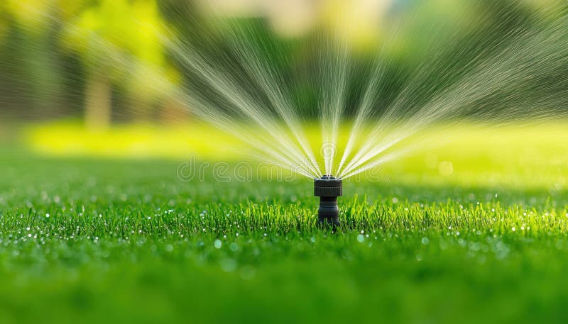 Efficient Watering Solution Stock Image - Image of landscape, system ...
