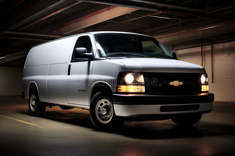 Efficient White Mini Van for Local Deliveries Distributing Goods in ...