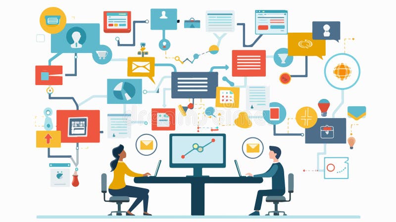 Efficient Workflow and Remote Business Communication Concept Stock ...