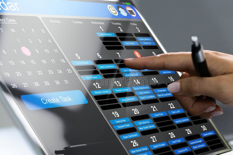 Efficiently Organize Your Schedule Stock Image - Image of hybrid, date ...