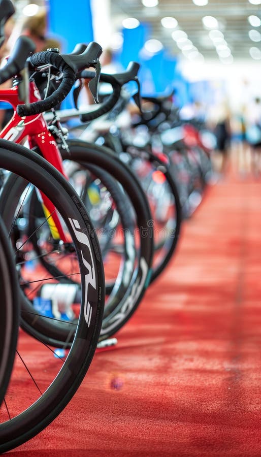 Efficiently Organized Triathlon Transition Area at Summer Olympics ...