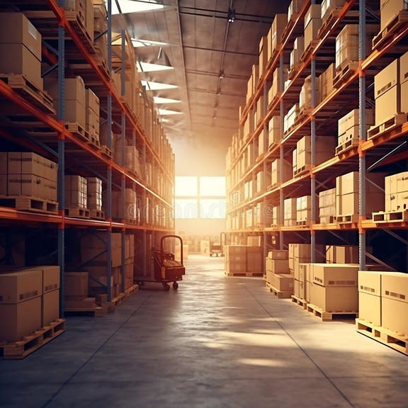 Efficiently Organized Warehouse Interior Showcasing Orderliness ...