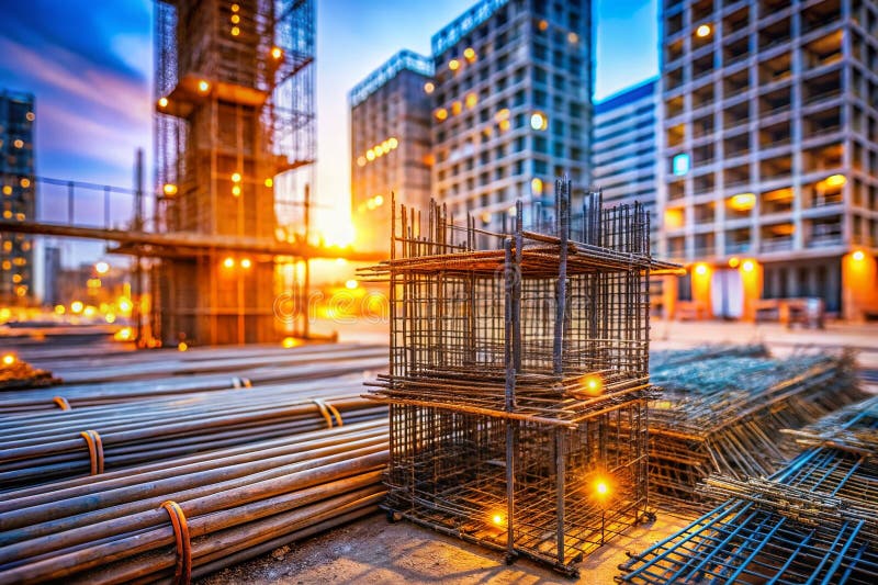 Efficiently Stacked Reinforcing Wire Mesh Ready for Construction ...